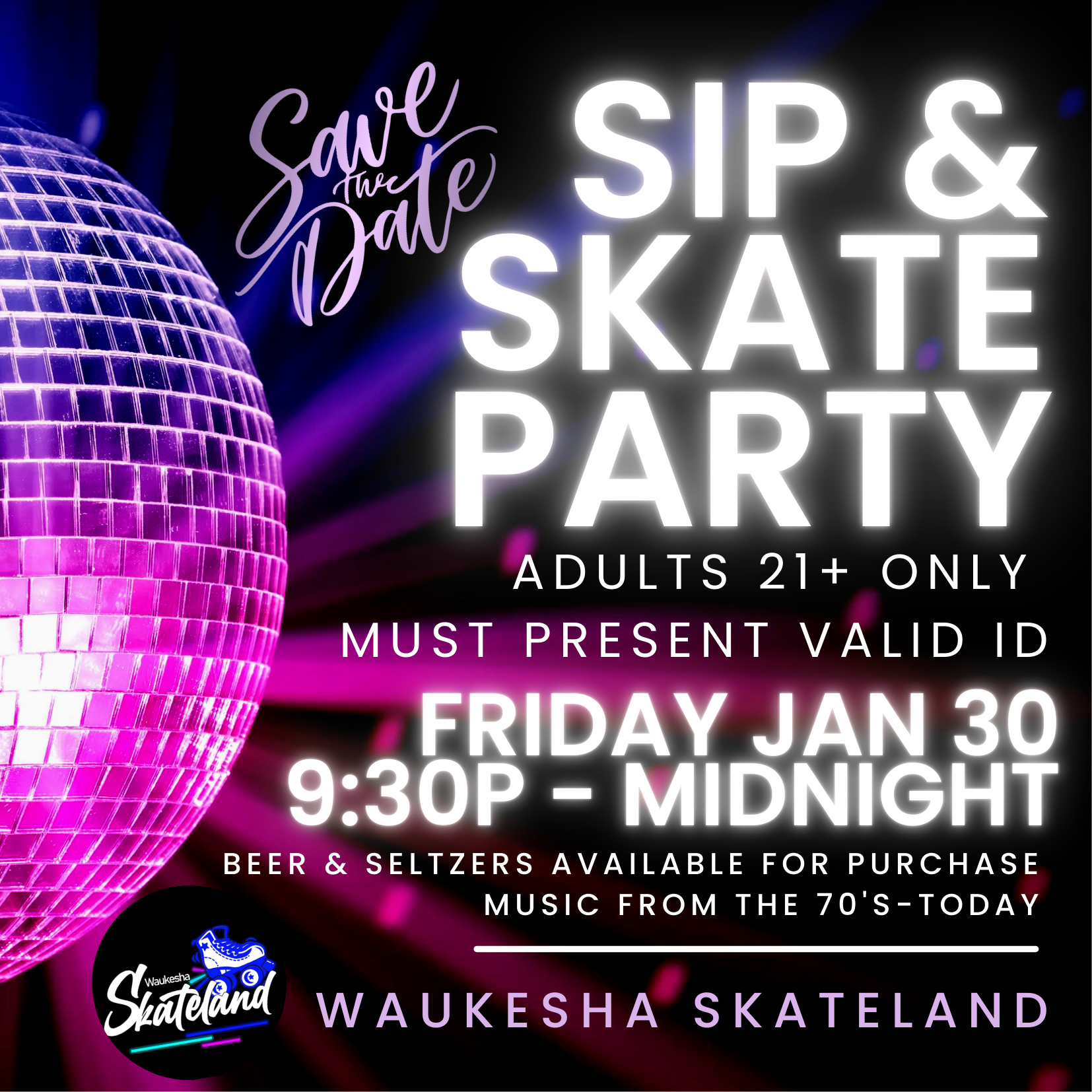 Adult Skate Nights (16+) – Waukesha Skateland